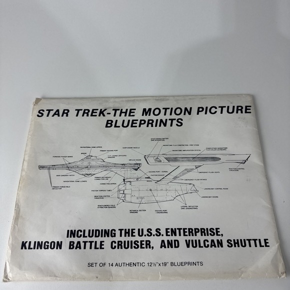 Art | Star Trek The Motion Picture Blueprints Complete Set 14 Authentic ...